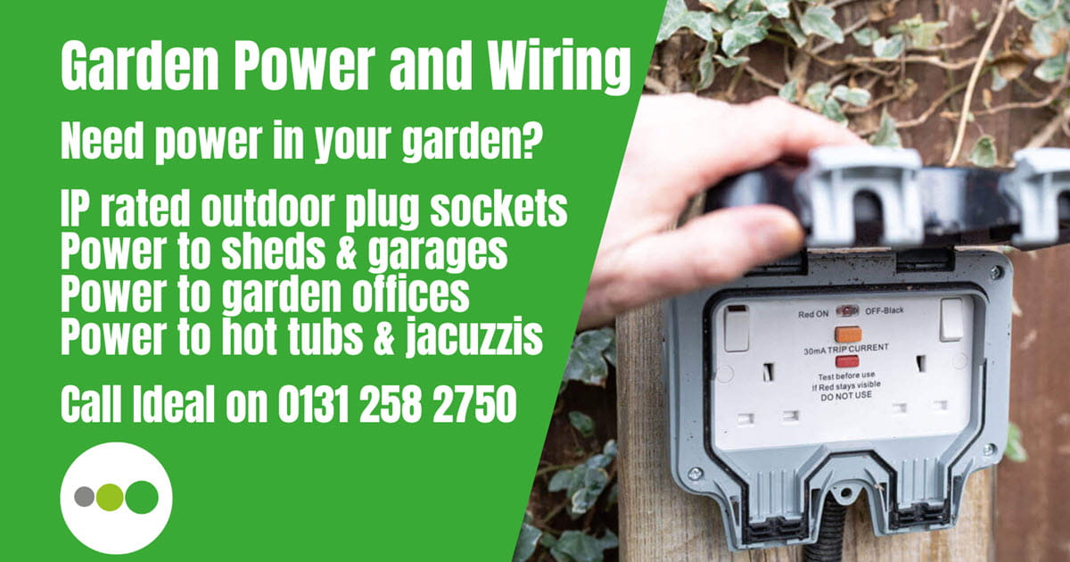 Power to garden sockets, garden rooms, sheds & hot tubs - IES