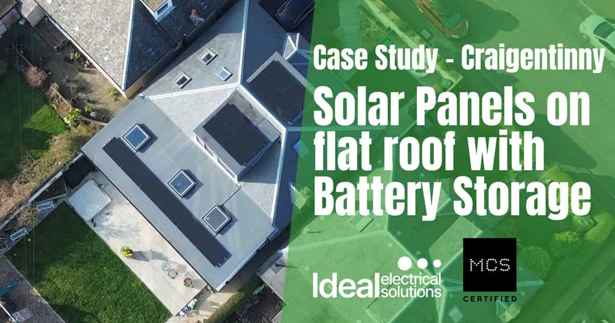 Solar panels on flat roof & battery storage - Case Study