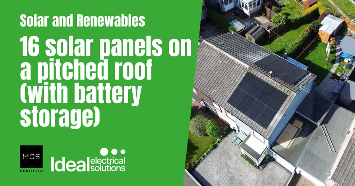 Solar panels on pitched roof & battery storage - Case Study